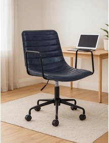 Tmavě šedá kancelářská židle z imitace kůže Forbes – Premier Housewares