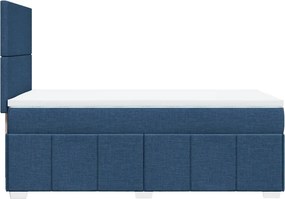 Box spring postel s matrací modrá 90x200 cm textil 3293850