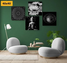 Set obrazů klidný Buddha - 4x 60x60 cm