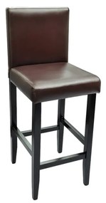 vidaXL Barové stoličky 2 ks tmavě hnědé umělá kůže