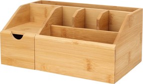 Organizér na kosmetiku z bambusu, přírodní, 24 x 15 x 11 cm