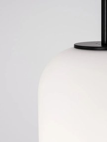 Bílé/černé skleněné závěsné svítidlo ø 22 cm Lato – Nova Luce