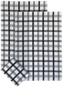 SVITAP sleep well Utěrka Extra savá 50x70 cm Káro černé 3 ks