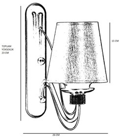 Nástěnná lampa CLASSIC 1xE27/40W/230V bronzová/béžová