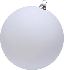 Velká vánoční ozdoba bílá matná 30 cm plastová koule