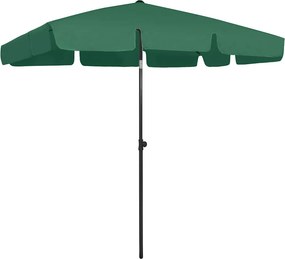 Plážový slunečník zelený 200 x 125 cm 314728