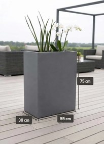 Květináč ELEMENTO, sklolaminát, šířka 59 cm, beton design