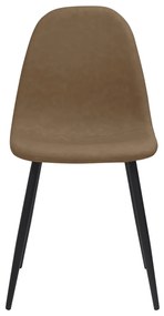 Jídelní židle 4 ks 45 x 53,5 x 83 cm tmavě hnědé umělá kůže - Default Title
