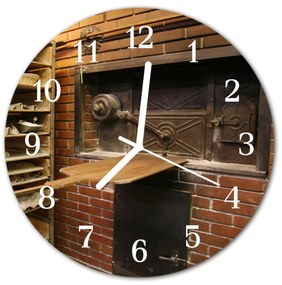 Skleněné hodiny kulaté Chléb chleba fi 30 cm