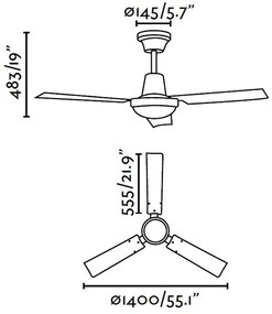 Stropní ventilátor Faro INDUS 33002 chrom + záruka 3 roky ZDARMA