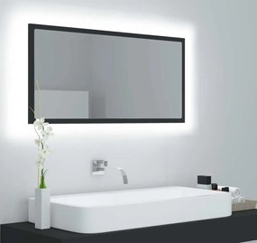 vidaXL LED koupelnové zrcadlo 90 x 8,5 x 37 cm akrylové [804937] Barva: Šedá