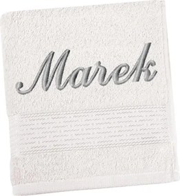 Bellatex Froté osuška proužek s výšivkou jména 70x140 cm Bílá