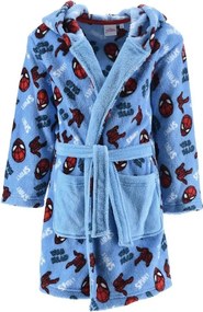 Dětský / chlapecký coral fleece župan s kapucí Spidey, EU 98 Modrá