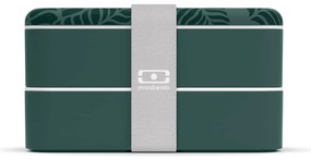 monbento Svačinový box Monbento Original Graphic Jungle 1 l, zelená barva, plast