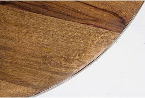 Šedý/v přírodní barvě kovový kulatý konferenční stolek ø 70 cm Lancaster – Bizzotto