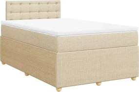Box spring postel s matrací krémová 120x200 cm textil 3287442