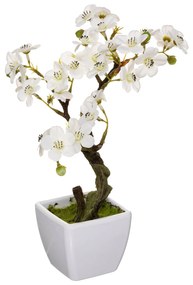 Umělá orchidej v bílé barvě, 26 cm