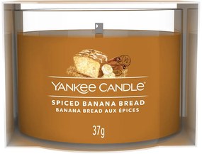 Yankee Candle –  votivní svíčka ve skle Spiced Banana Bread (Banánový chlebíček s kořením), 37 g