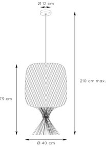 Lucide 03436/40/33 - Lustr na lanku GARVE 1xE27/40W/230V zelená
