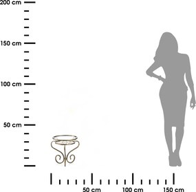 STOJAN NA KVĚTINÁČ MEDGRY 31,5X33 CM ZLATÁ