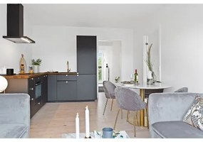 Jídelní stůl BOLZANO HOUSE NORDIC ø90x75cm,mosaz,mramor House Nordic 2201141