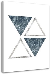 Gario Obraz na plátně Abstraktní mramorové trojúhelníky Rozměry: 40 x 60 cm