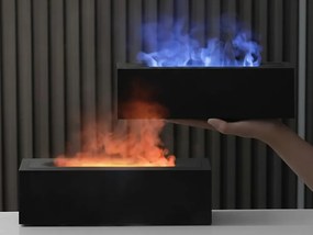 Verk Group Ultrazvukový zvlhčovač vzduchu s led a usb, plamen, aromaterapie, diffuzér