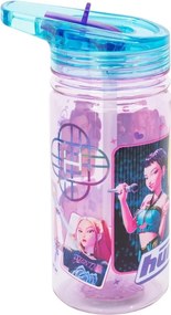Láhev na pití KPop Demon Hunters, motiv HUNTR/X s brčkem - 475 ml