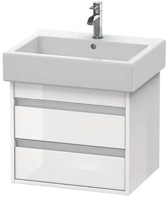 Duravit Ketho - Umyvadlová skříňka 48x55x44 cm, 2 zásuvky, lesklá bílá KT663602222