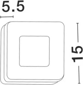 NV 9529720 Venkovní nástěnné svítidlo TUNE bílý hliník a akryl LED 9W 3000K 100-240V 115st. IP65 - NOVA LUCE