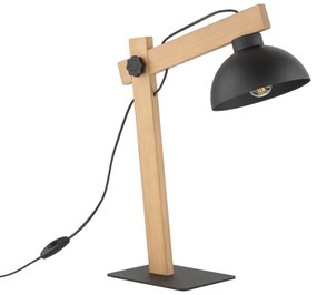 Stolní lampa OSLO 1xE27/15W/230V borovice/černá