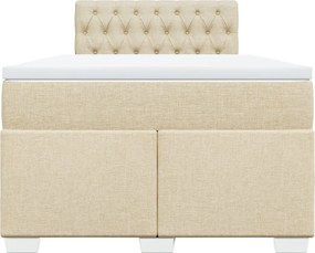 Box spring postel s matrací krémová 120x200 cm textil 3288167