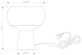 OnaDnes -20% Hoorns Žlutá kovová stolní lampa Boletus ø 24 cm