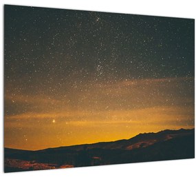 Skleněný obraz hvězdného nebe (70x50 cm)
