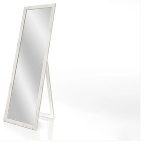 Stojací zrcadlo s bílým rámem Styler Sicilia, 46 x 146 cm