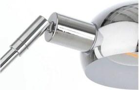 Kovová stojací lampa s ohybatelnou konstrukcí v leskle stříbrné barvě (výška 146 cm) Lincon – Jotex