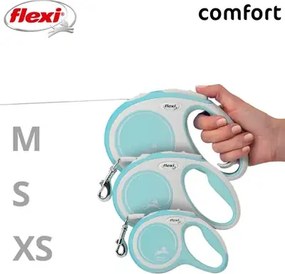 Flexi Comfort S pásek 5m světle modré / Vodítko