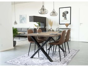 House Nordic Kožená jídelní židle STOCKHOLM hnědá 1001115