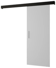 Posuvné dveře 90 cm Sharlene I (bílá matná + černá matná + stříbrná). 1043583