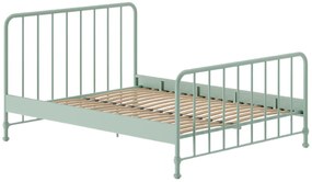 OnaDnes -20% Olivově zelená kovová postel Vipack Bronxx 160 x 200 cm