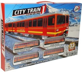 LEAN Toys Vlak, železniční dráha na baterie, 33 dílů