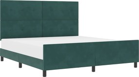 Postel s boxspringem s čelo Tmavě zelená 180 x 200 cm samet 3344960