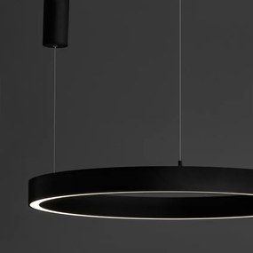 Černé kovové závěsné LED světlo Nova Luce Elowen II. 80 cm