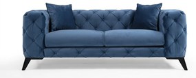 Designová sedačka Rococo 197 cm modrá