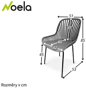 Noela Designová židle GABY šedá 4 ks