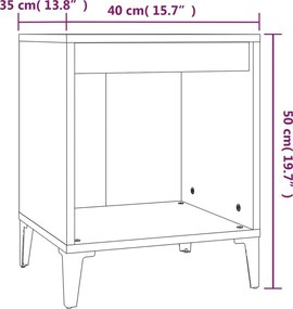 vidaXL Noční stolek 40x35x50 cm [821878] Barva: bílá s vysokým leskem
