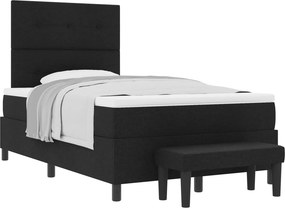 Postel s boxspringem s polštářem Černá 120 x 200 cm textil 3344060