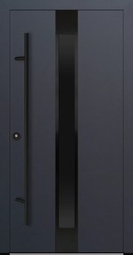 Vchodové dveře s ocelovým opláštěním FM Turen model DS25 blackline Orientace dveří: Levé, otevírání dovnitř, Dekor: Antracit, Standardní rozměr dveří včetně rámu: 98 cm x 208 cm - vnější rozměr rámu