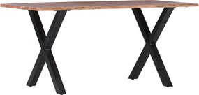 XXXLutz JÍDELNÍ STŮL, akácie, přírodní barvy, černá, 140/76/80 cm Livetastic - Jídelní stoly - 002362051104
