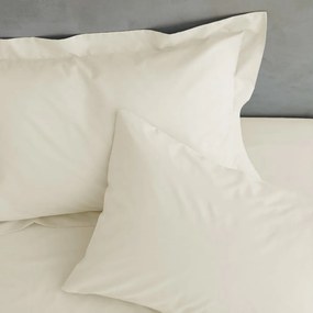 Krémový napínací perkálový potah na rám postele 90x190 cm Easy Iron Percale – Catherine Lansfield